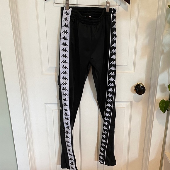 Kappa | Pants & Jumpsuits | Kappa Tear Away Black And White Track Pants ...